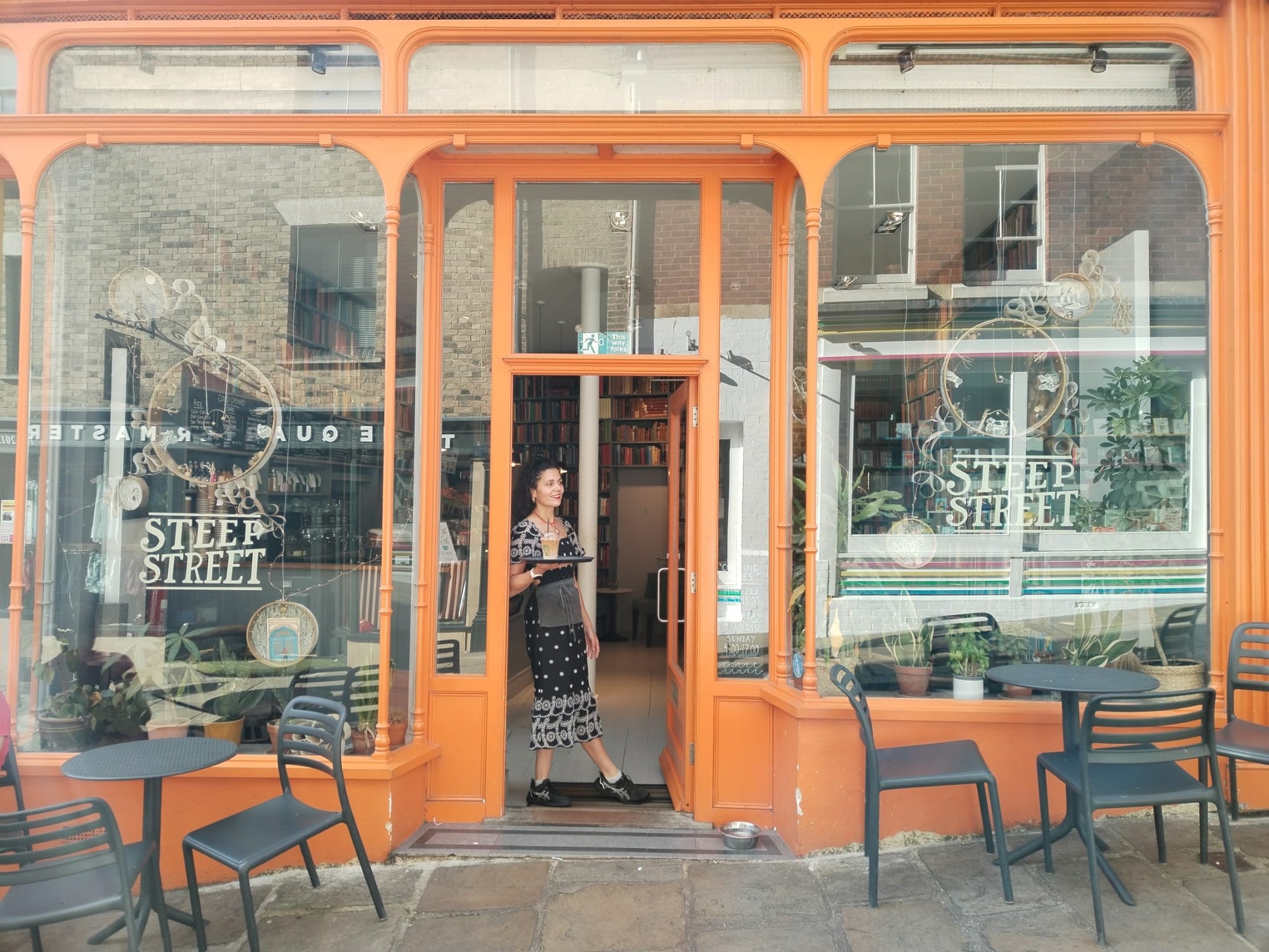 Steep Street Coffee House is a book café and bakery in Folkestone